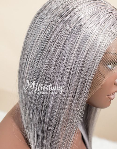 Selena - Malaysian Salt And Pepper Grey Straight Lace Front Wig - MW00 ...